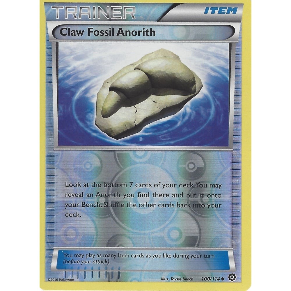 Pokemon Claw Fossil Anorith Reverse Foil Steam Siege | Shopee Brasil