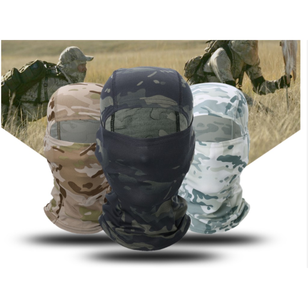 Balaclava Ninja Tática Camuflada - Caça, Paintball, Airsoft | Shopee Brasil