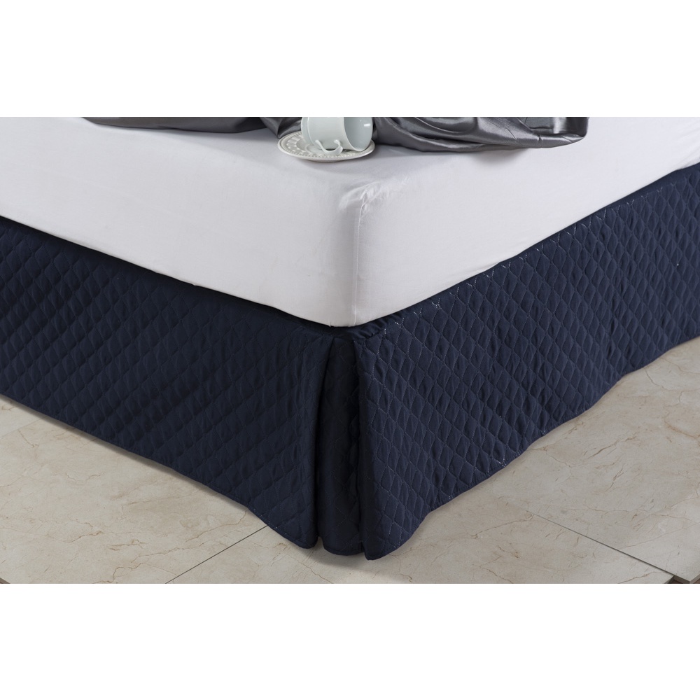 Saia Box Matelassê Ultrassônico Forro Em Tecido No Mesmo Tom - Solteiro/Casal Padrão/Queen/King ...