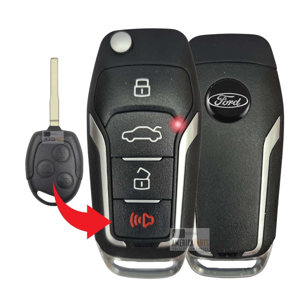 Chave Canivete Completa Ford New Fiesta Mexicano | Shopee Brasil