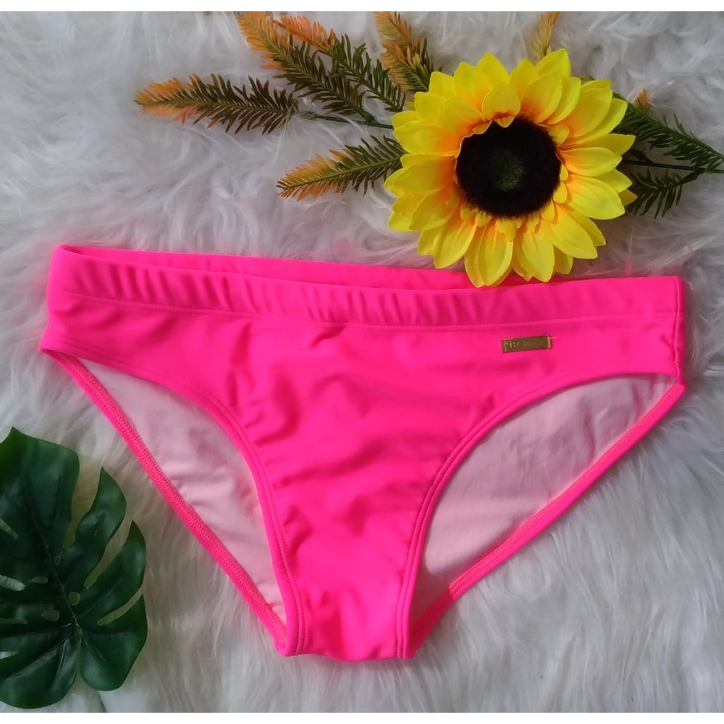Sunga slim masculina de praia adulta cavada slip rosa neon. | Shopee Brasil