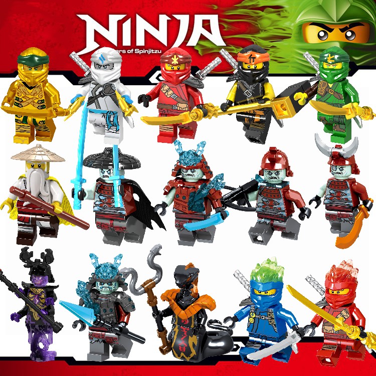 Legoing Ninjago Minifigures Jay Zane Kai Lloyd Nya Compatível Lego ...