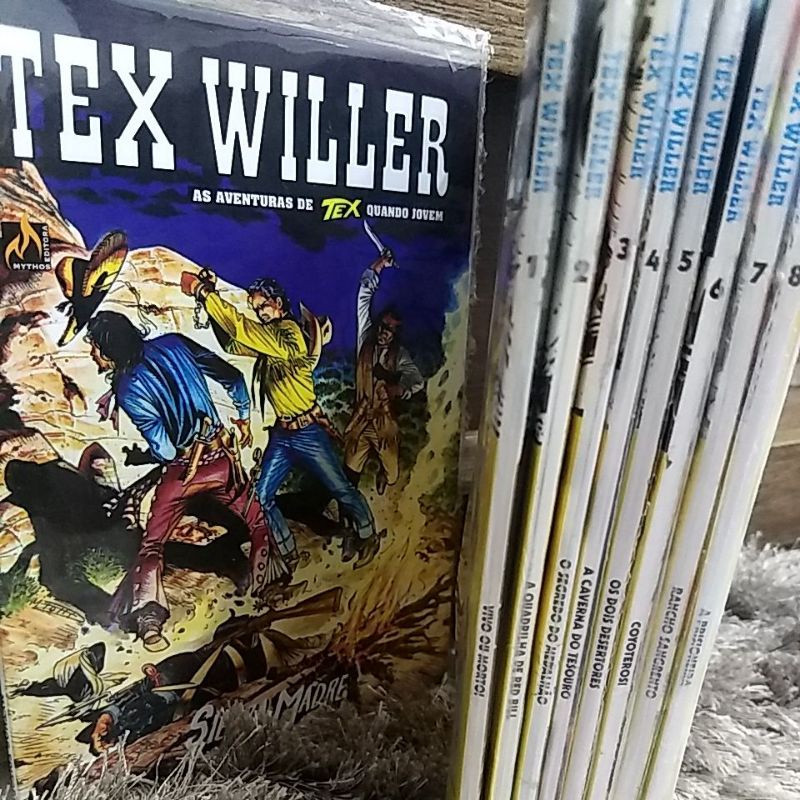 HQ Quadrinho Gibi coleção Tex Willer quando jovem Vol. 01 ao 09 semi ...