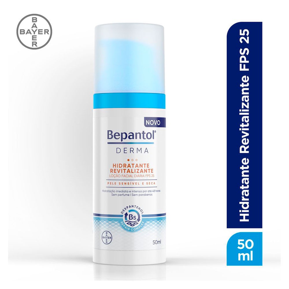 Hidrante Facial Diário 25 FPS Bepantol Derma Revitalizante Pele ...