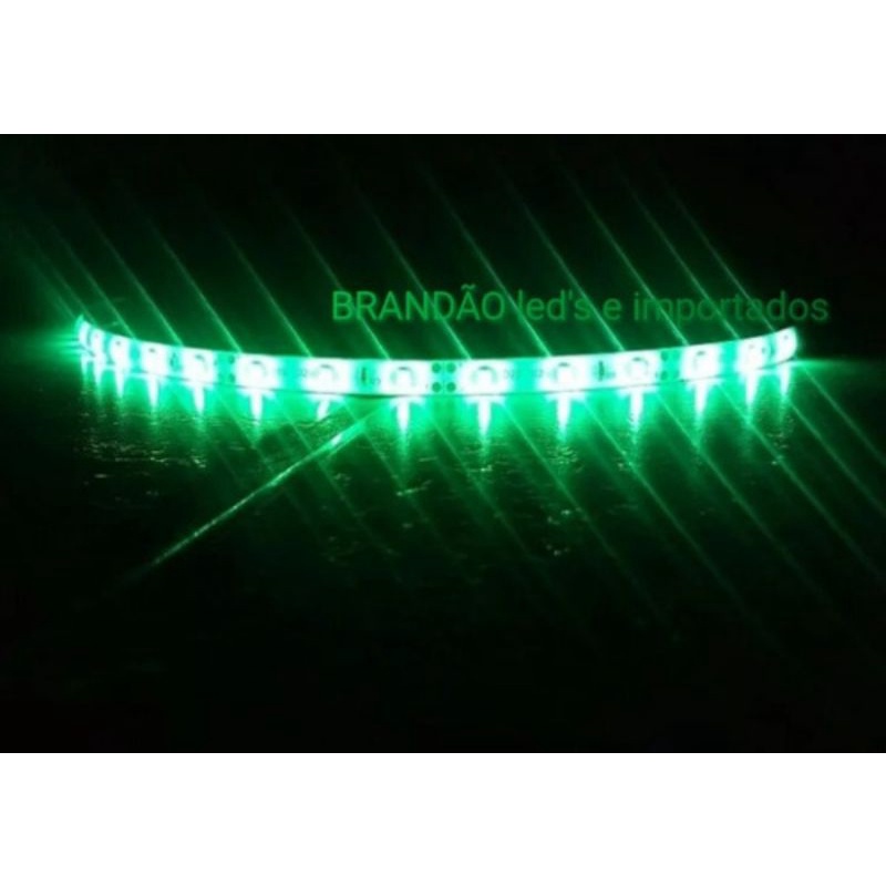 fita tira de led Verde automotiva adesiva flexível 5050 12v luz ...