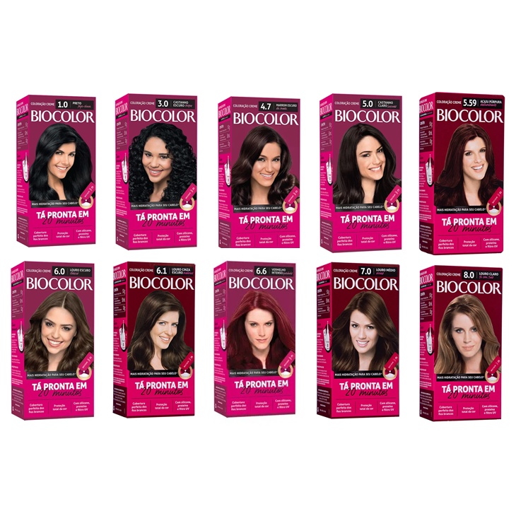 Tintura BIOCOLOR coloração creme - VARIADOS | Shopee Brasil