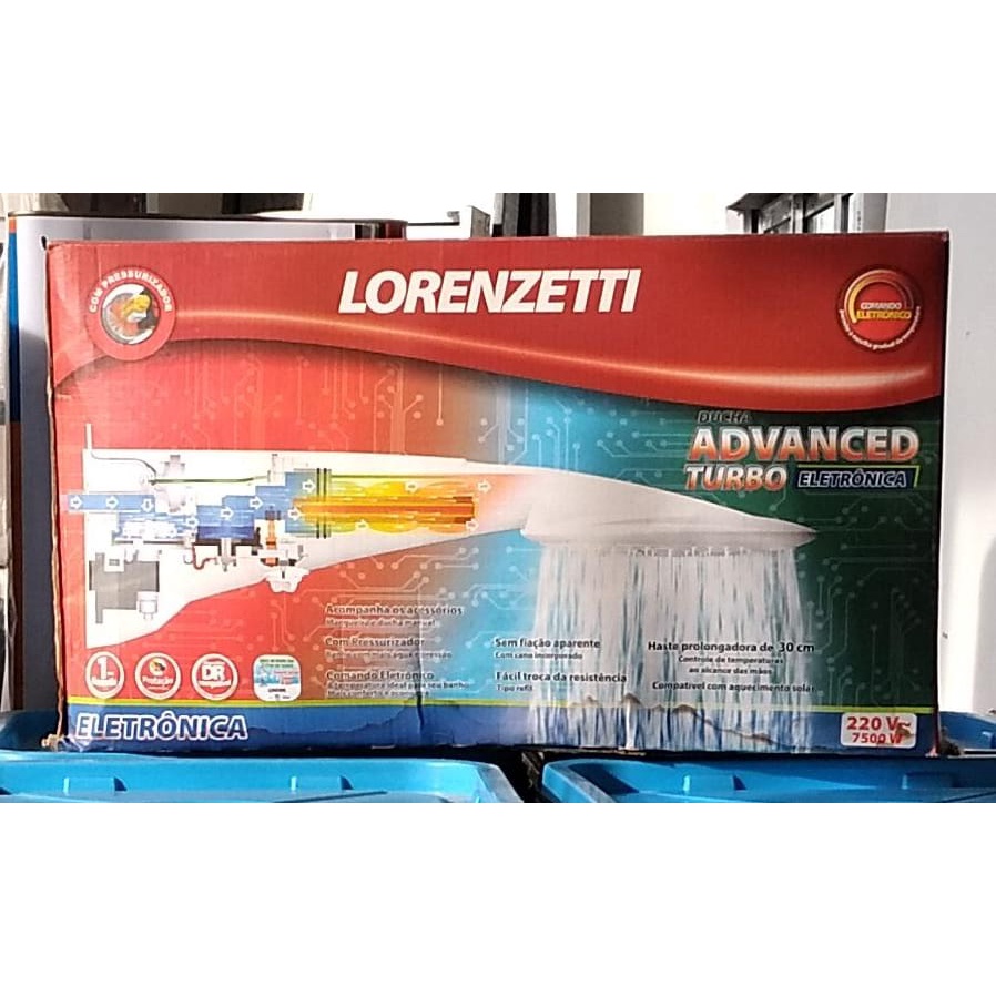 Ducha Advanced Turbo Eletrônica 7500x220 - Lorenzetti | Shopee Brasil