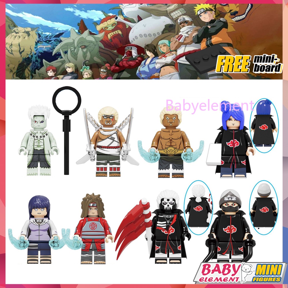Tipos De Naruto Minifigures 8 Uchiha Obito Killer Bee Konan Hinta Hyuga ...