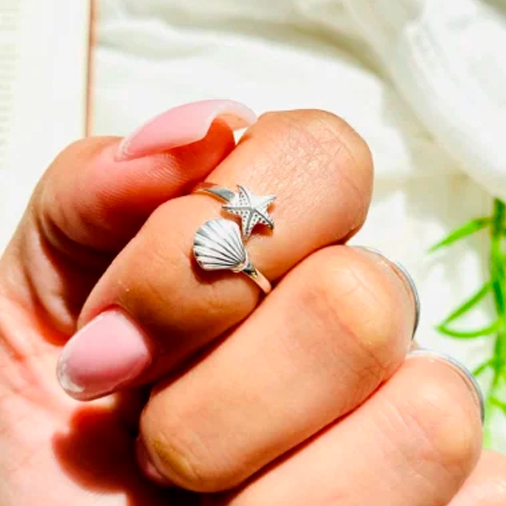 Anel Feminino Prata 925 Legítima Estilo Pandora Coleção Fundo do Mar ...