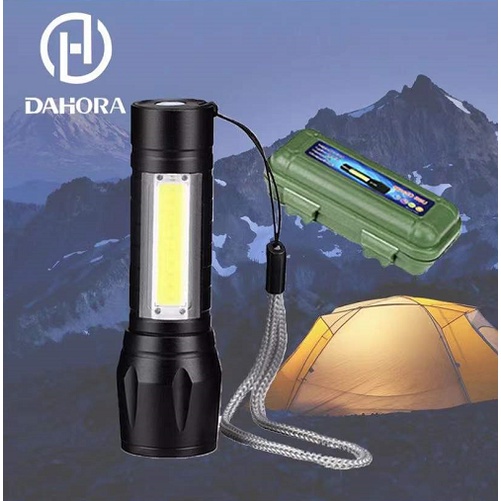 Mini Lanterna Multi Funcao 2 Em 1 Tática Cob Com Led E Zoom ...