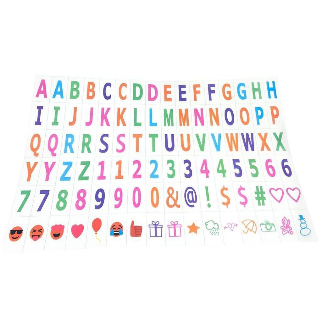 Letras coloridas para light box caixa 96 letras | Shopee Brasil