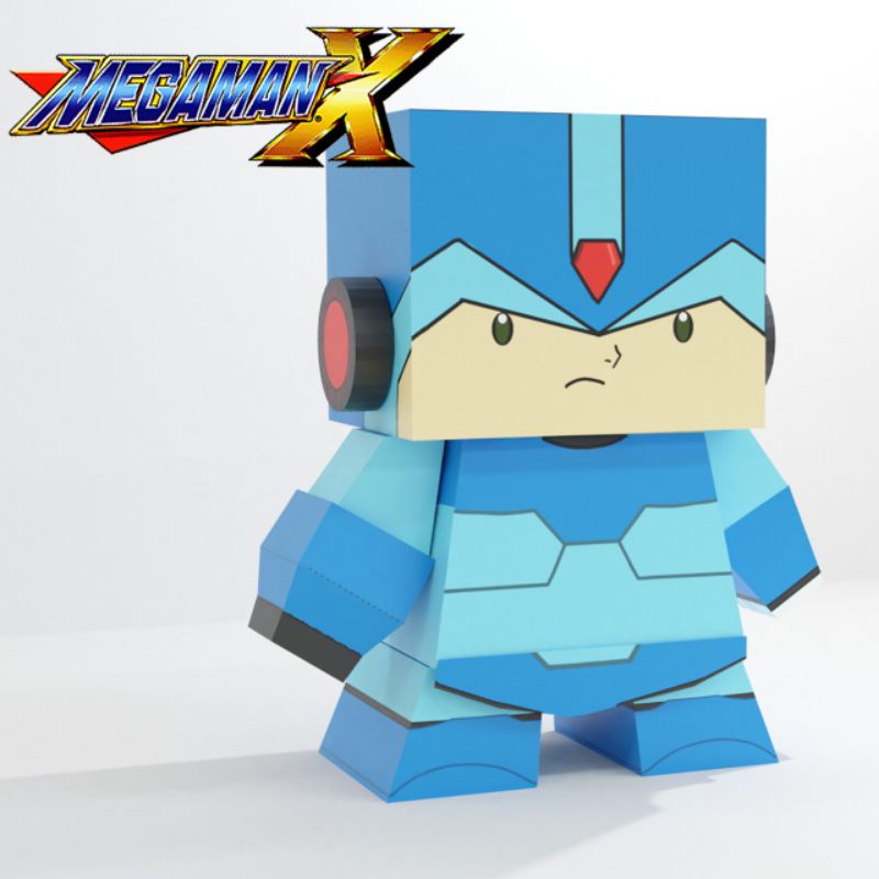 Boneco de papel papertoy Mega Man X - Mega man X Capcom Artesanato ...