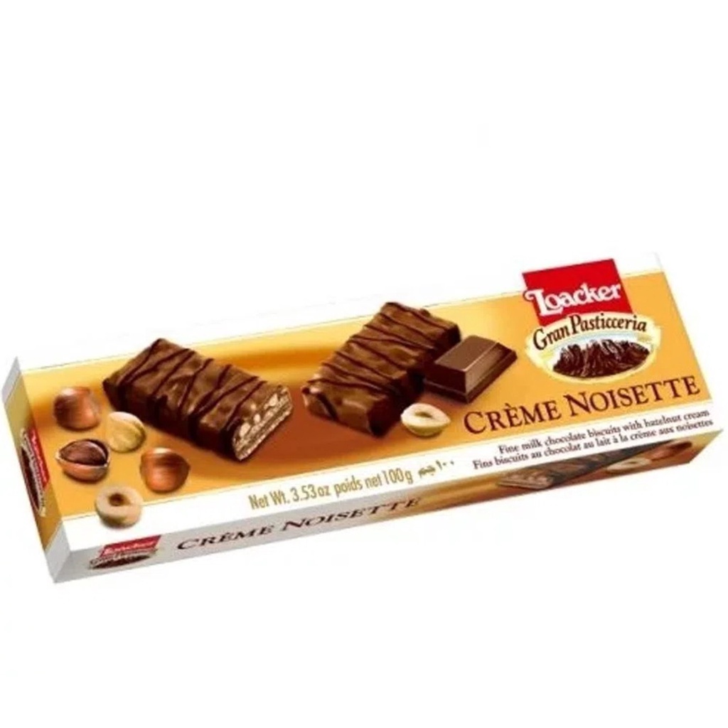 Biscoito LOACKER Gran Pasticceria Creme Noisette 100g | Shopee Brasil