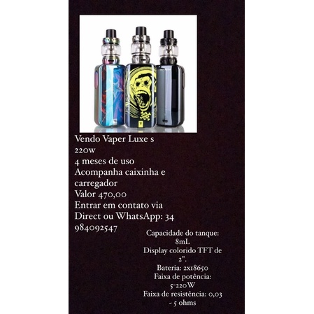 Vaper Deluxe s | Shopee Brasil