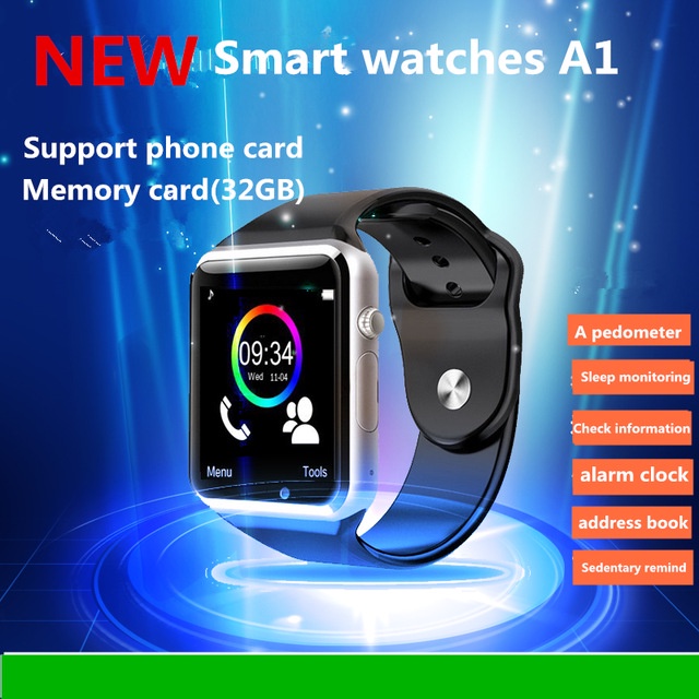Relógio Inteligente A1 Com Sim Card Android sport SmartWatch Banda Camera pk DZ09 U8 v8 gt08 ...