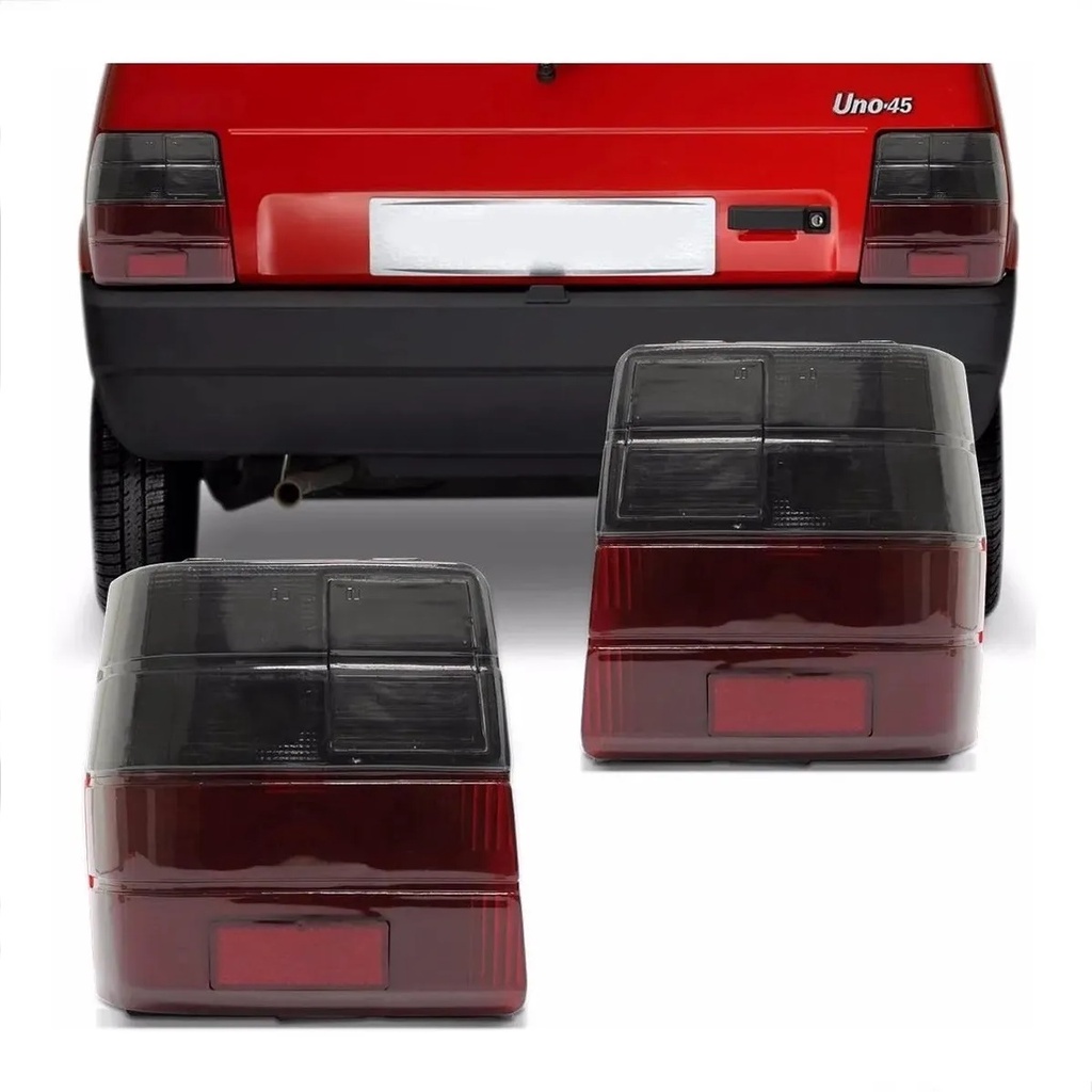 Lente Lanterna Traseira Uno Fumê 86 87 88 89 90 91 92 93 94 95 96 97 98 99 2000 2001 2002 2003