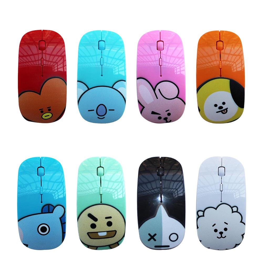 Mouse Sem Fio KPOP BTS BT21 Bluetooth 2.4GHz Para Notebook Desktop ...