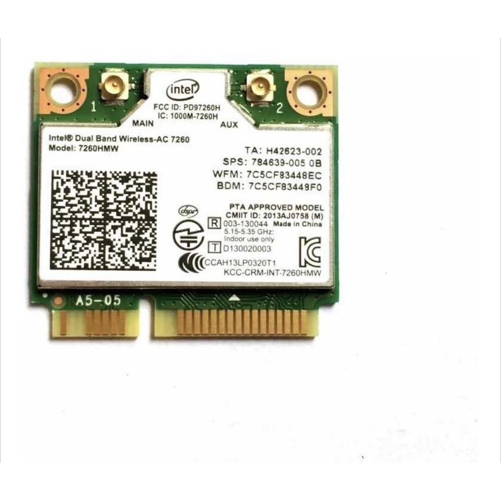 Placa Wifi 5g Intel Dual Band Wireless AC- 7260 - Faz a Boa!