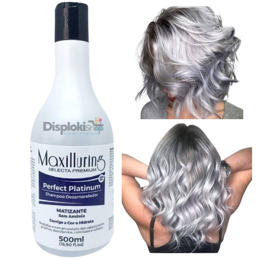 Shampoo Roxo para Cabelos Brancos Loiros e Grisalhos - Pronta Entrega ...
