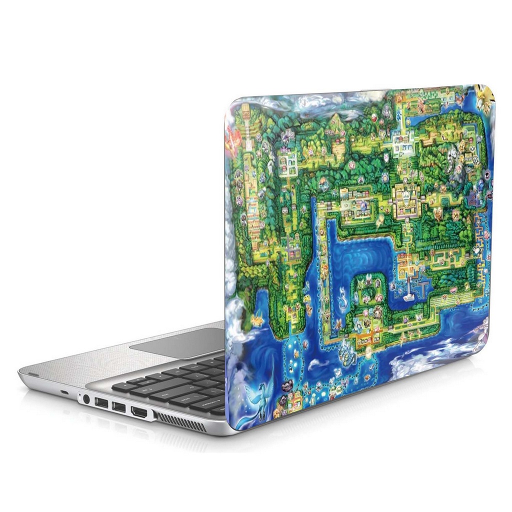 Skin Adesivo Protetor para Notebook 15” Wide Pokemon Kanto Mapa b1 ...