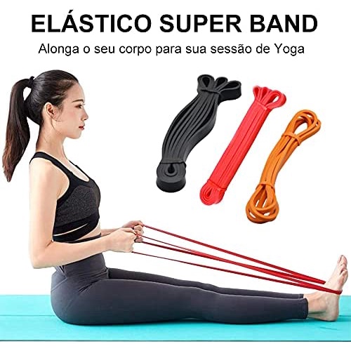 Kit 3 Super Band Extensor Elástico Leve,Médio e Forte - Escorrega o Preço