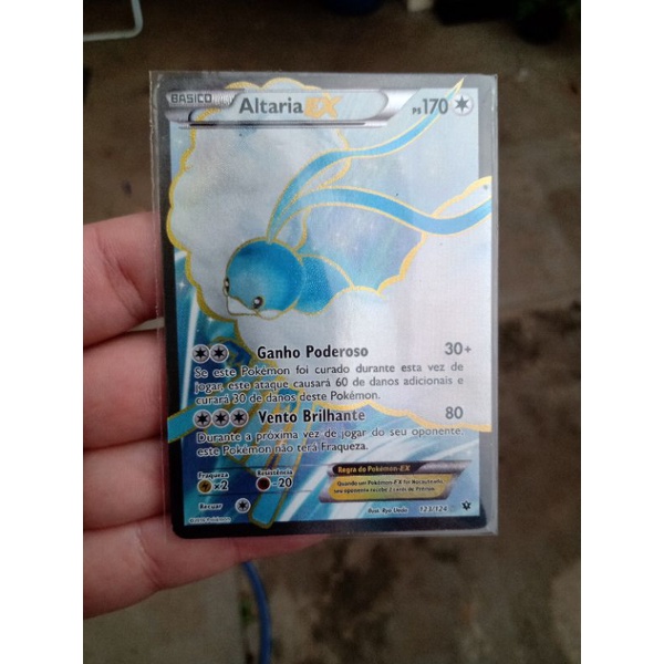Carta Pokémon Altaria EX Full Art Original Copag | Shopee Brasil