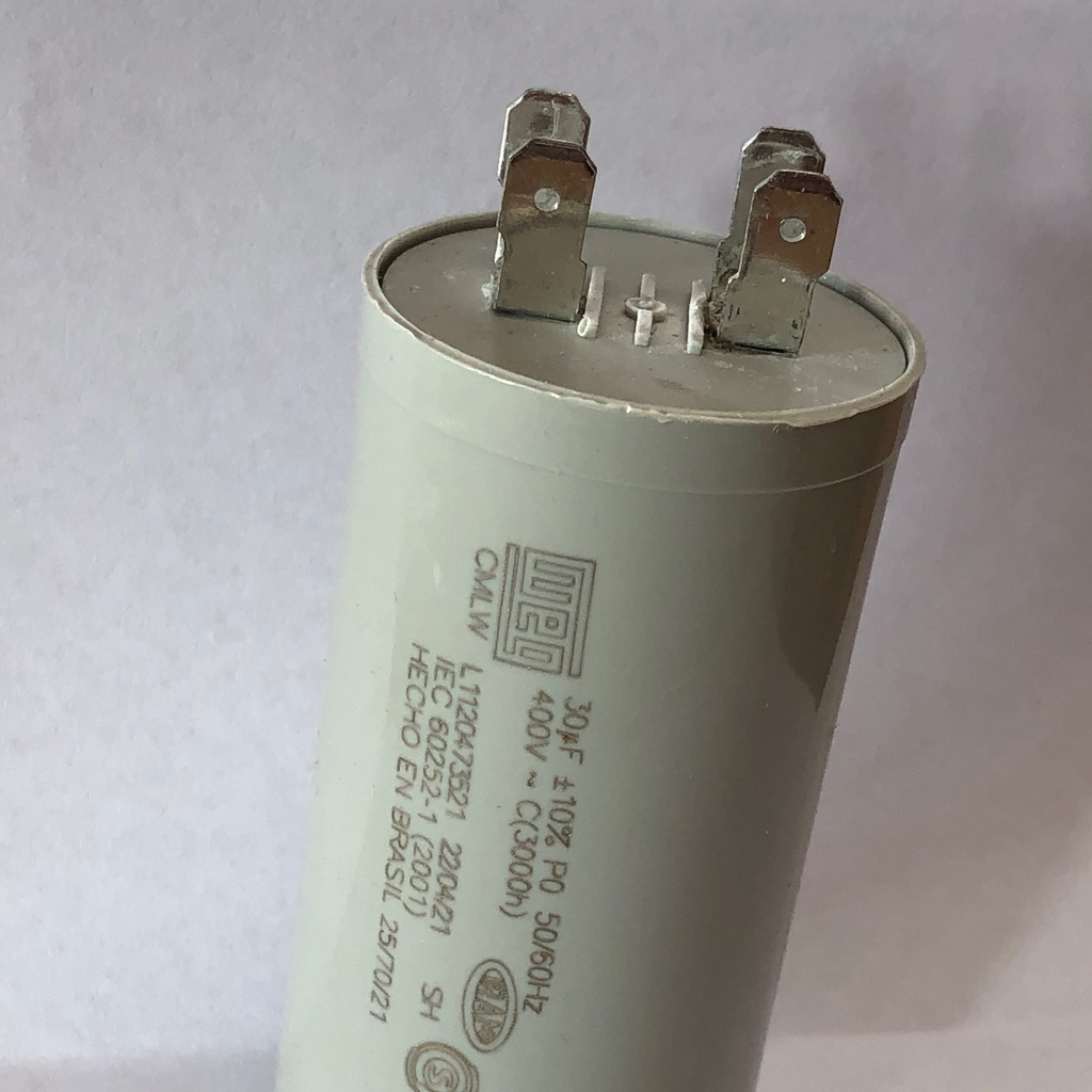 Capacitor Permanente 30uf X 400vac Weg Para Motor 7,5cv Monofasico ...
