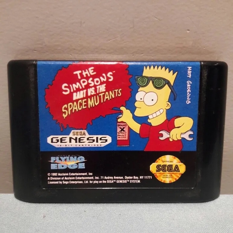 The Simpsons Bart Vs. Space Mutants Original Sega Mega Drive | Shopee ...