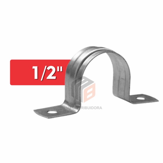 Abracadeira 1/2 Polegada tipo U simples metal P/Eletroduto | Shopee Brasil
