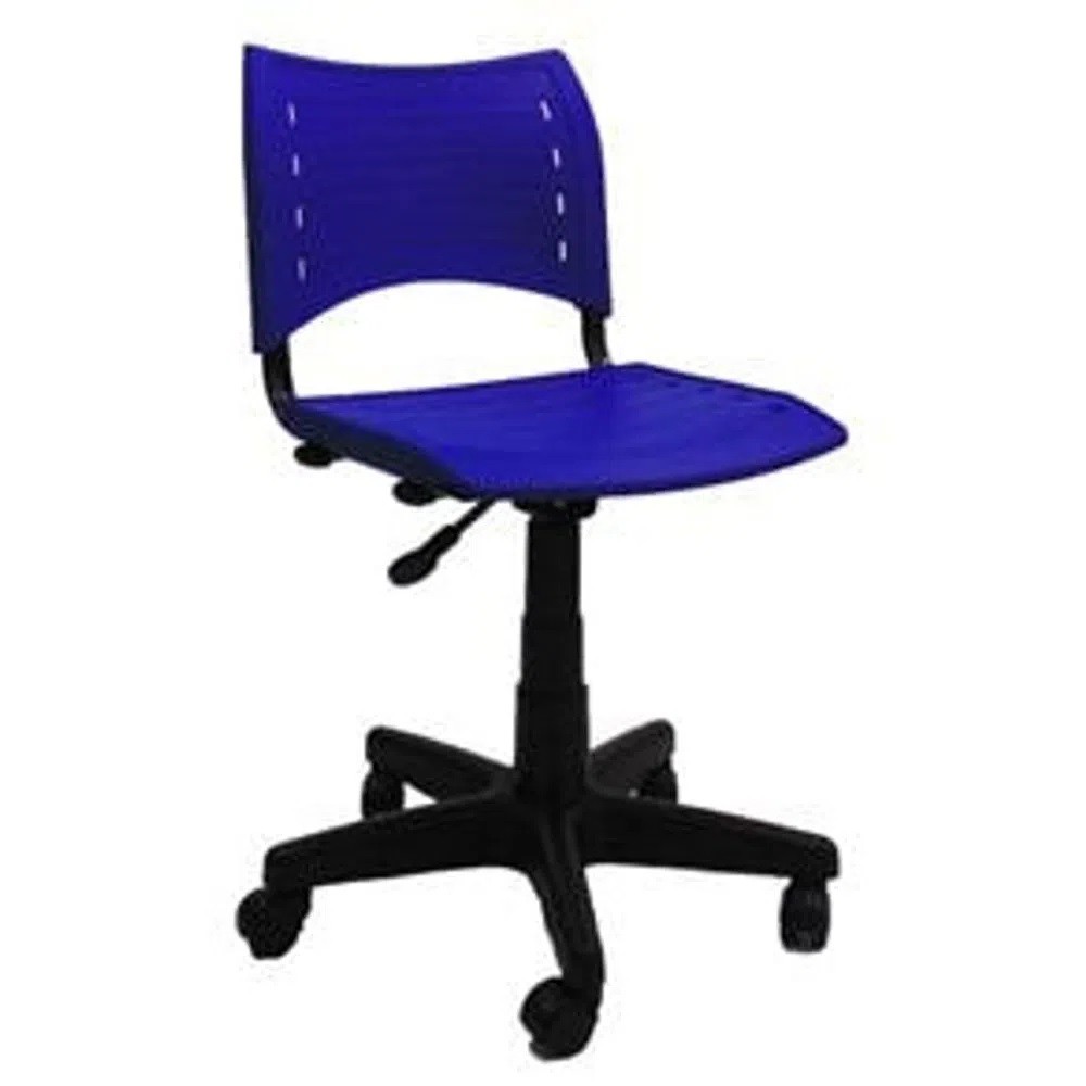Cadeira Escritório Giratória com Regulagem de Altura Furniture Way Azul ...