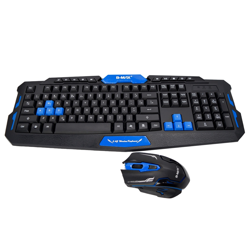 Combo Gamer Teclado e Mouse Gamer Sem Fio com Tecla Anti Ghosting ...