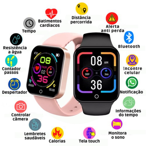 Relógio Smartwatch D30 Y78 Original Masculino E Feminino | Shopee Brasil