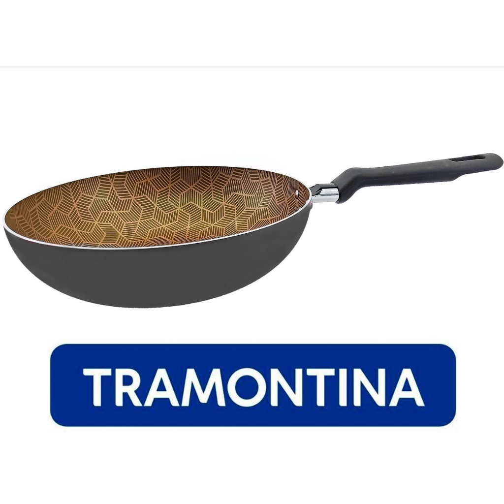 Frigideira Funda Tramontina Loreto Starflon T1 Grafite 24 cm | Shopee ...