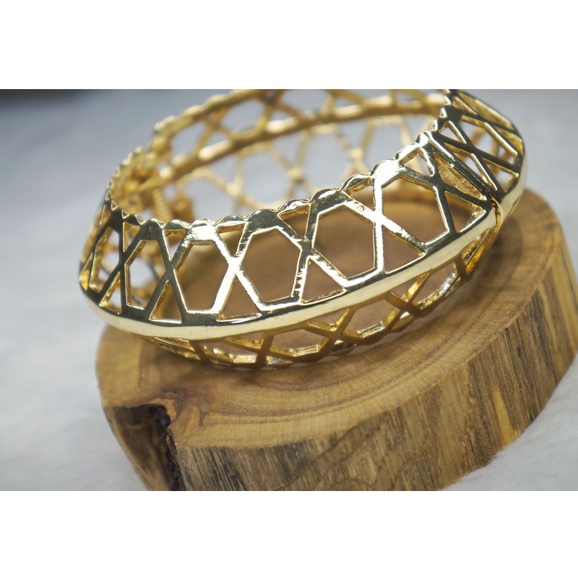 Pulseira Bracelete Feminino em Metal Dourado e Prata Brilhante Strass ...