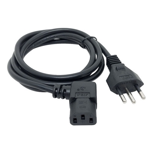 Cabo De Força 90 Graus Para Cpu Alimentação Pc Até 250 Volts | Shopee ...
