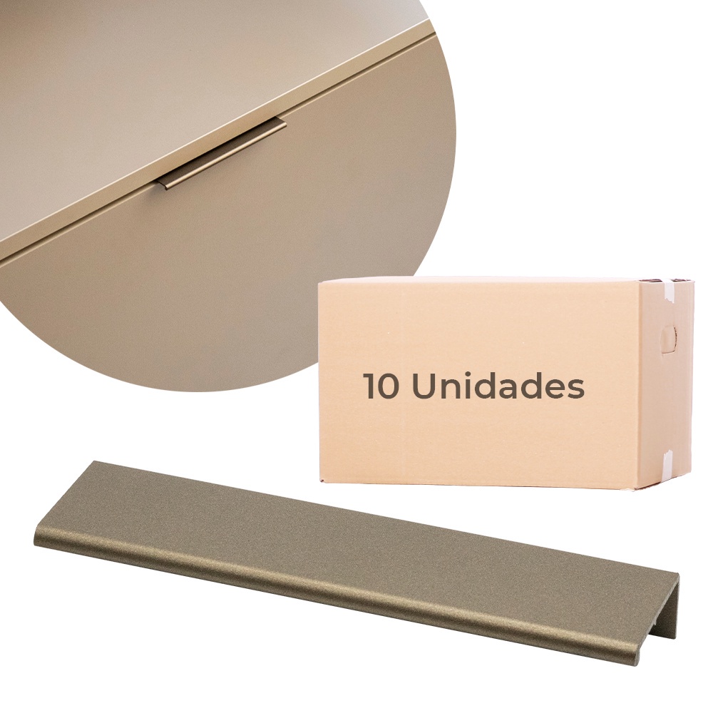 10 Puxadores De Gaveta Slim Aluminio Tito C/ Parafusos 9,6cm | Shopee ...