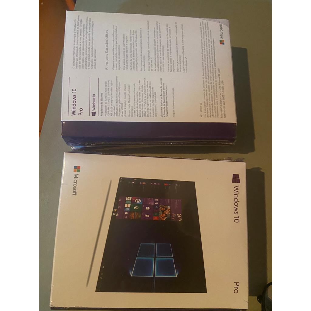 Caixa Box Windows Professional 10 Lacrada Com cartão chave ativação ...
