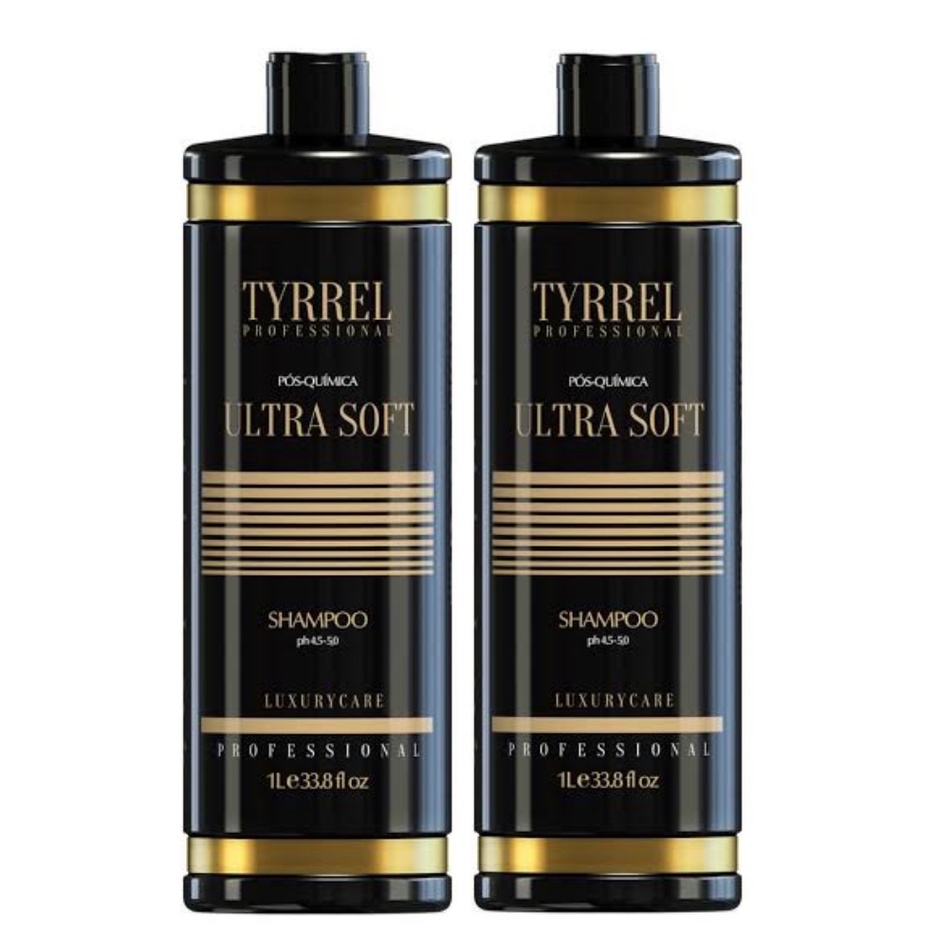 tyrrel professional ultra soft kit com 2 shampoo pós-química 1L/1L ...