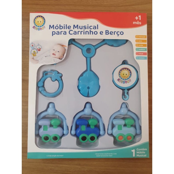 Mobile Giratório Musical Para Berço bebe Menino Menina | Shopee Brasil