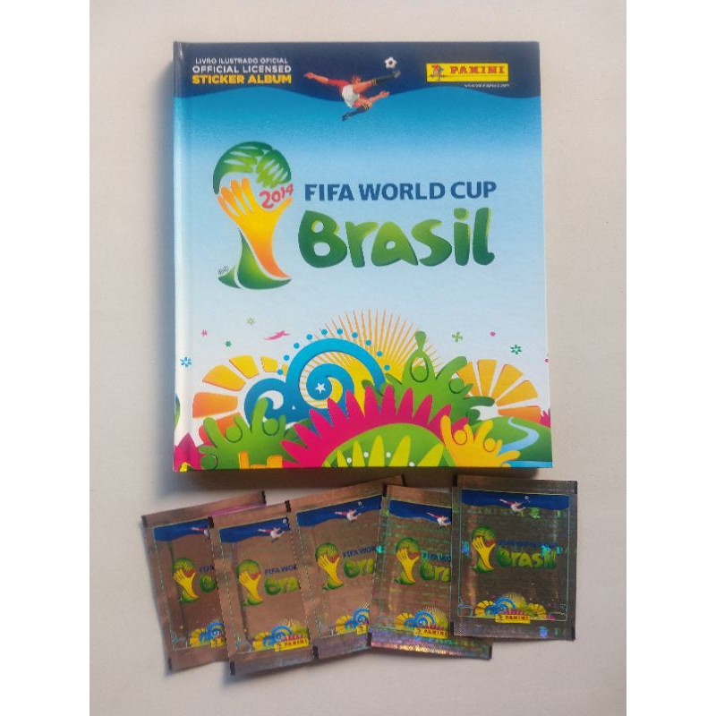Album de figurinhas Capa Dura Copa 14 vazio (nacional) + 5 pacotinhos ...