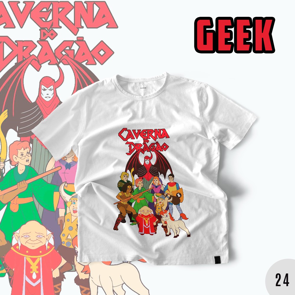 Camiseta geek caverna do dragão | Shopee Brasil