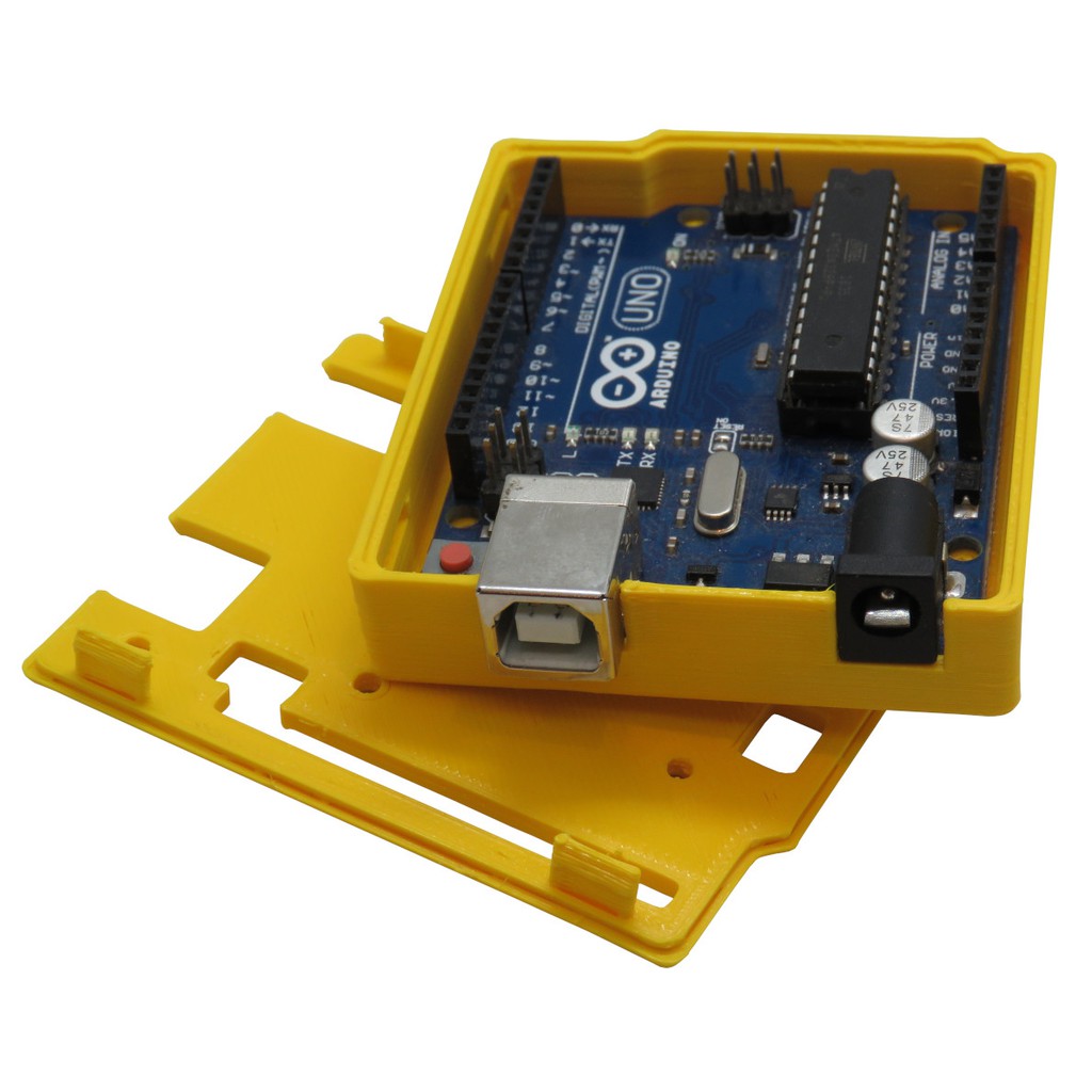 Case Para Arduino Uno Italy E Similares - Fabricado Em 3d - Amarelo | Shopee Brasil