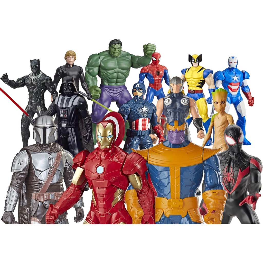 Boneco The Mandalorian Homem De Ferro Thanos Miles Morales Groot Thor