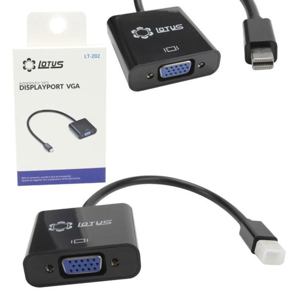 Conversor Mini Displayport Vga Femea Lt202 Lotus | Shopee Brasil