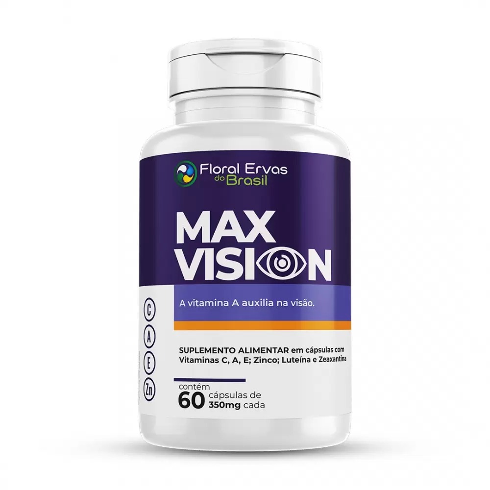 Max Vision 350mg 60 cápsulas Luteina e Zeaxantina com Vitaminas e ...