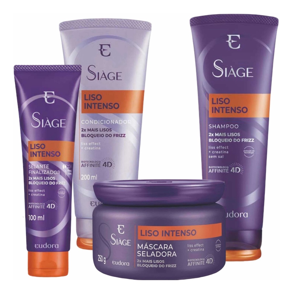 Kit Siàge Liso Intenso Eudora (Completo) | Shopee Brasil