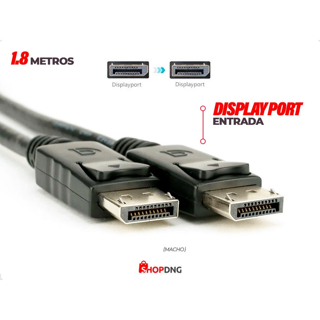 Cabo Displayport Para Displayport 1.80m | Shopee Brasil