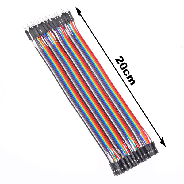 Cabo Wire Jumper 20cm 40 Fios Fêmea-macho Protoboard Arduino | Shopee ...