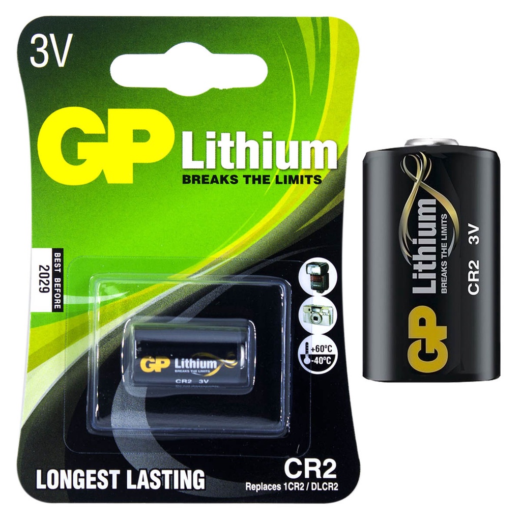 10 Pilhas Cr2 Gp Lithium 3v Bateria Foto 10 Cartelas | Shopee Brasil