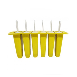 Forma De Picolé 6 Sorvetes Picoleteira Paleta Palito Amarela | Shopee ...